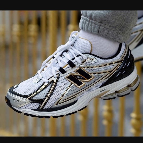 New Balance Shoes New Balance 96r White Metallic Gold Poshmark